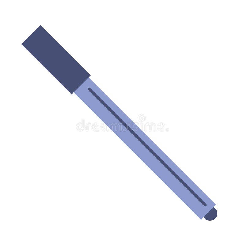 Blue Marker Pen Icon. Vector Stock Vector - Illustration of marker ...