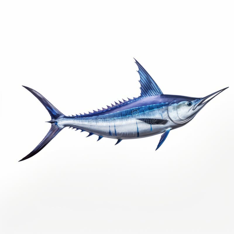 Hyperrealistic Illustration of Blue Marlin Fish with High-key Lighting ...