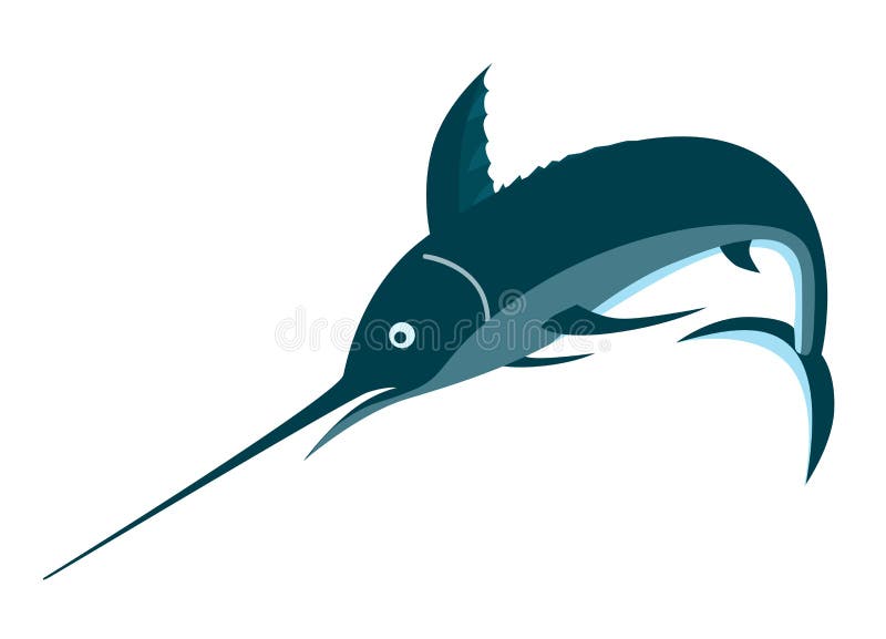 Marlin Breaching Illustration Stock Vector - Illustration of gamefish ...