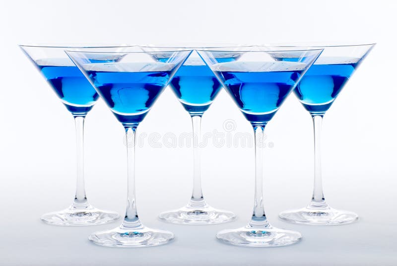 Blue Martini Cocktail stock image. Image of blue, alcohol - 6764005