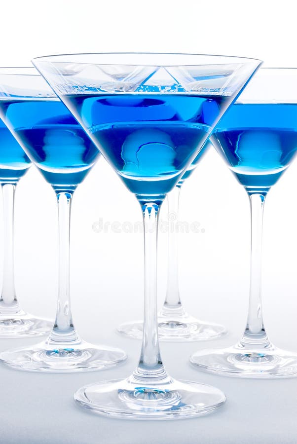 Blue Martini Cocktail stock image. Image of cocktail, crystal - 6764025
