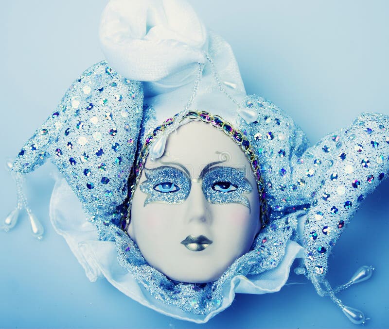 Blue mask stock photo. Image of mysterious, artificial - 17269376