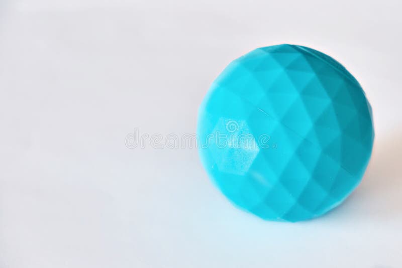 Blue Massage Ball Isolated on White Background. Up Close Stock Image ...