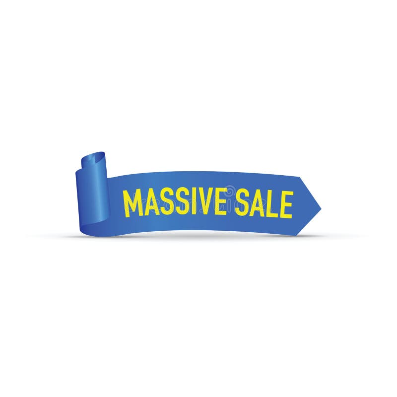 Blue massive sale sign stock illustration. Illustration of flat - 91518060