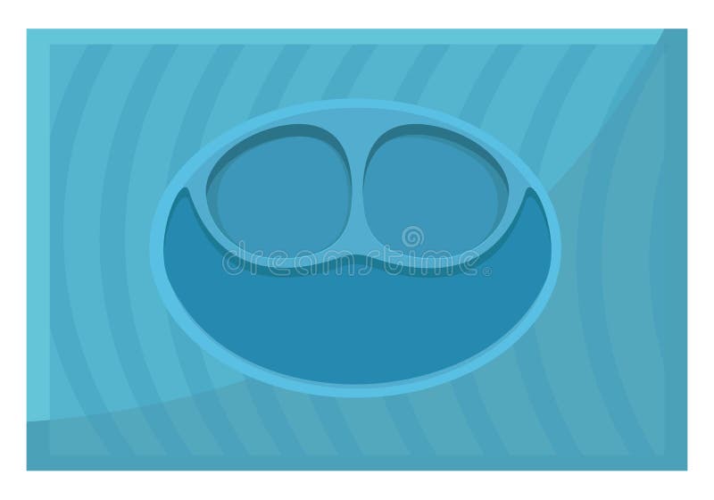 Blue mat, icon stock vector. Illustration of floor, vector - 261376766