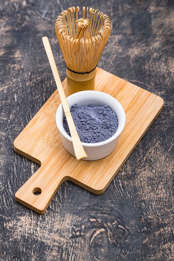 Blue Matcha Powder from Butterfly Pea Stock Image - Image of flower ...