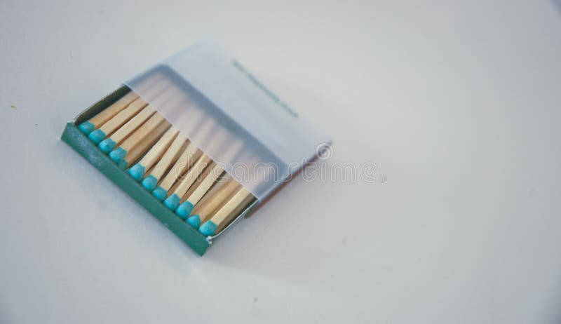 Red Matchbox Opened Isolated on White Background. Side View and Blank ...