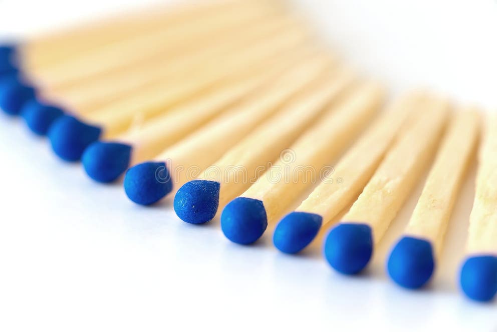 Blue matches stock image. Image of matches, light, close - 9139009