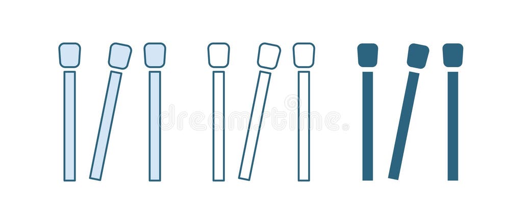 Blue Matches Icon Isolated on White Background. Vector Stock ...