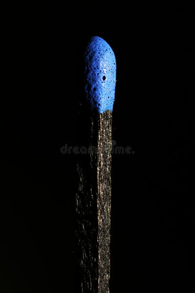 Blue matchstick closeup stock image. Image of starter - 3810507