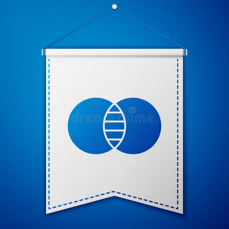 Blue Mathematics Sets a and B Icon Isolated on Blue Background ...