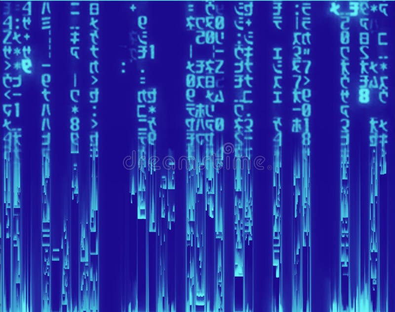 Blue Matrix Abstract Background. Future SiFi Stock Illustration ...