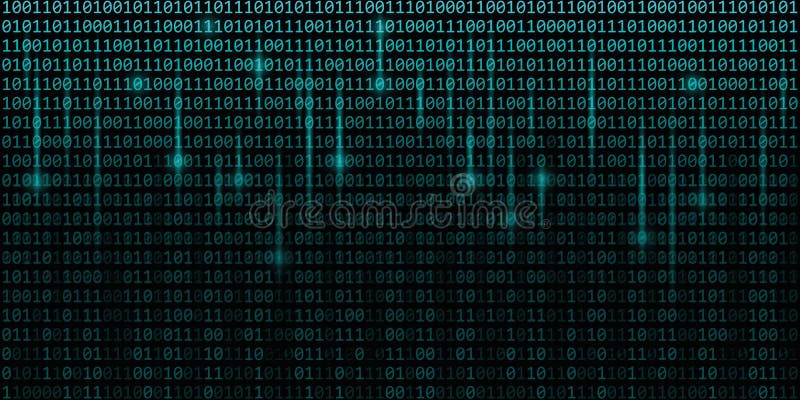 Blue Matrix Binary Code Web Background Stock Vector - Illustration of ...
