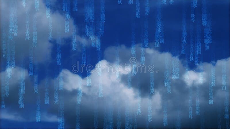 The Blue Matrix on a Black Background Stock Footage - Video of ...