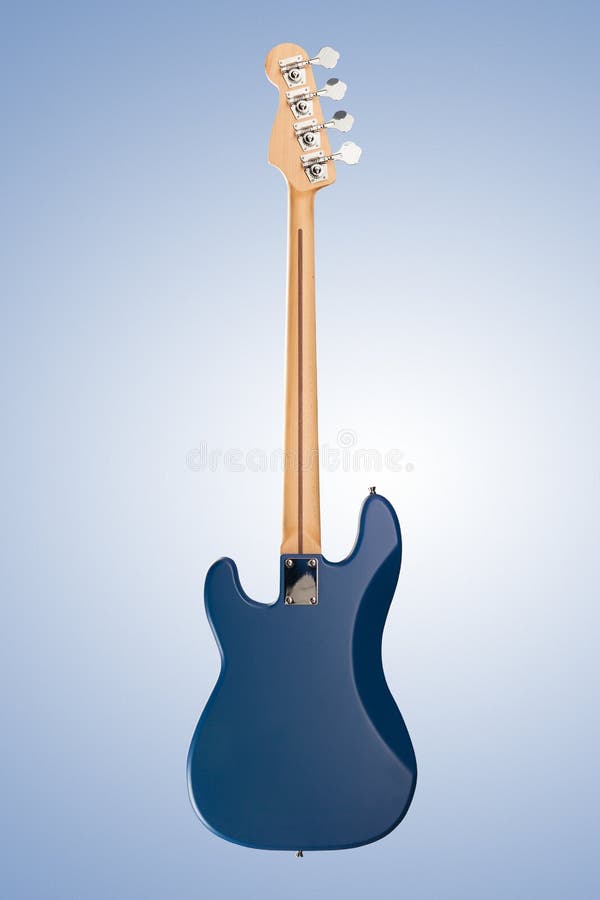 Blue matte bass guitar stock photo. Image of band, heavy - 71368314