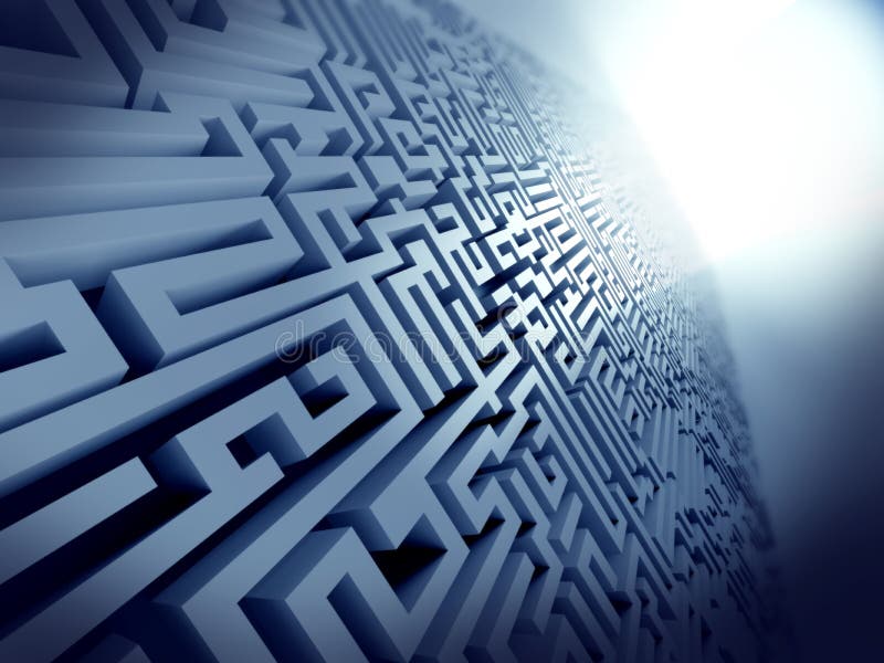 Blue Maze ,complex Problem Solving Concept Stock Illustration ... Blue Maze ,complex Problem Solving Concept Stock Illustration ...