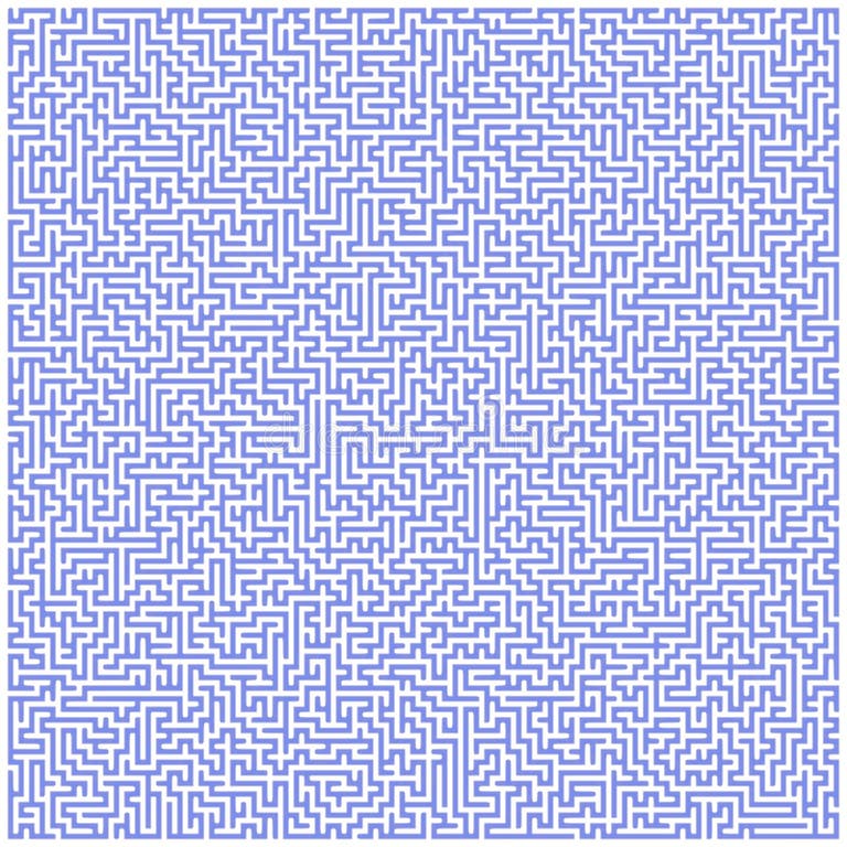 Blue Labyrinth Pattern Stock Illustrations – 2,959 Blue Labyrinth ...