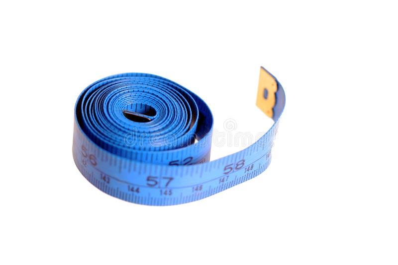 Blue measure tape stock photo. Image of inch, long, isolation - 4497846