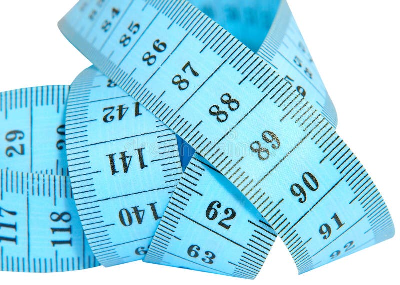 Blue measuring tape. stock photo. Image of measure, feet - 23555124