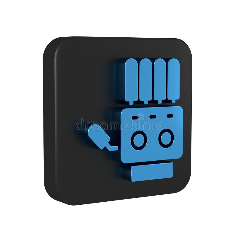 Blue Mechanical Robot Hand Icon Isolated on Transparent Background ...