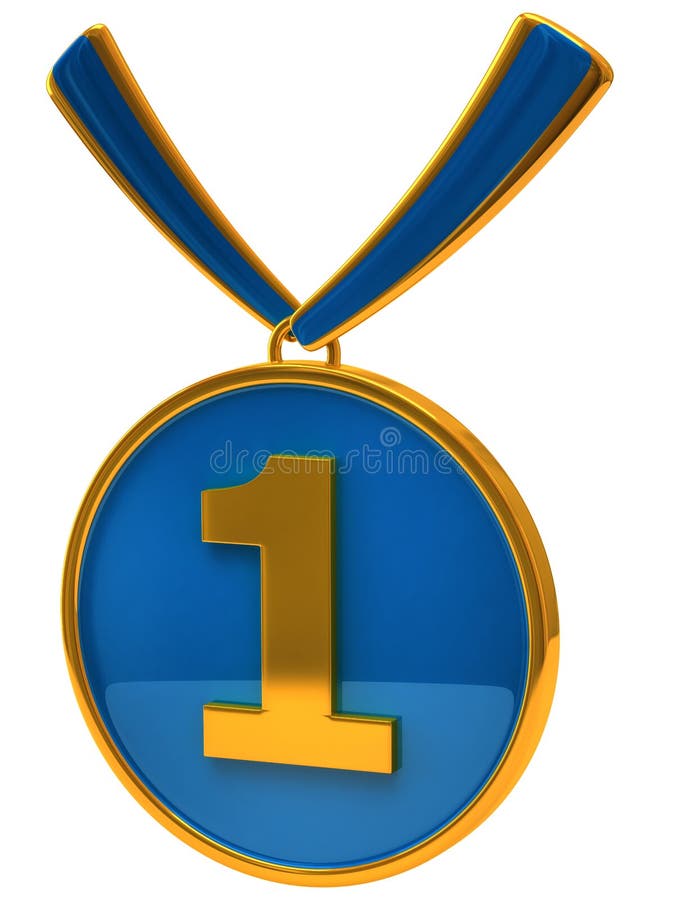 Blue medal award stock illustration. Illustration of certificate - 33311149