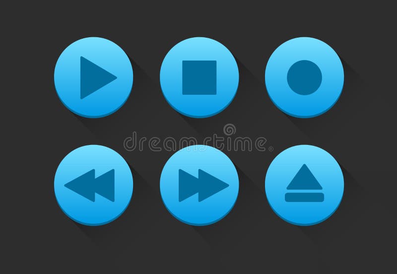 Media Player UI Buttons stock vector. Illustration of media - 198330501 Media Player UI Buttons stock vector. Illustration of media - 198330501