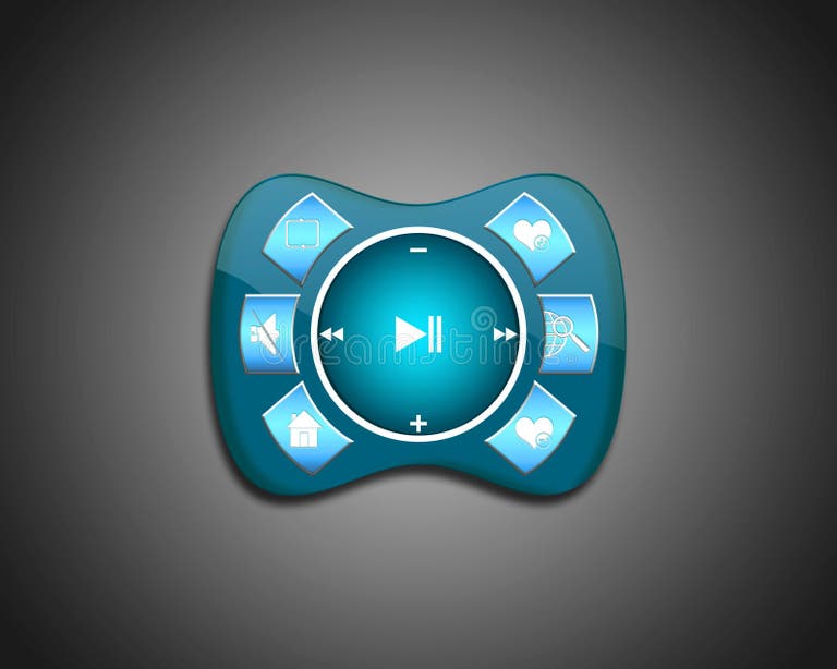 Blue media Player stock illustration. Illustration of computer - 48471560