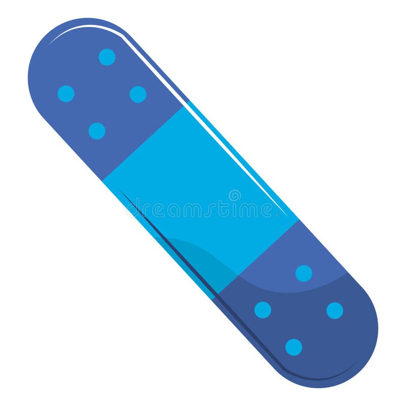 Blue Medical Bandage Vector Stock Illustration - Illustration of ...
