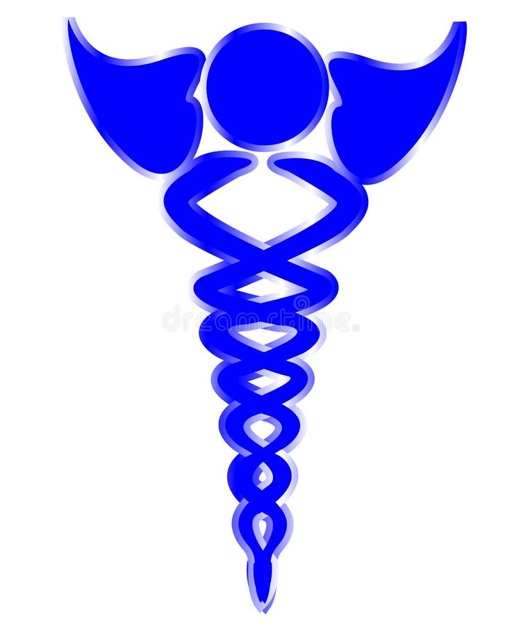 Medical Caduceus Sign Silhouette Stock Vector - Illustration of ...
