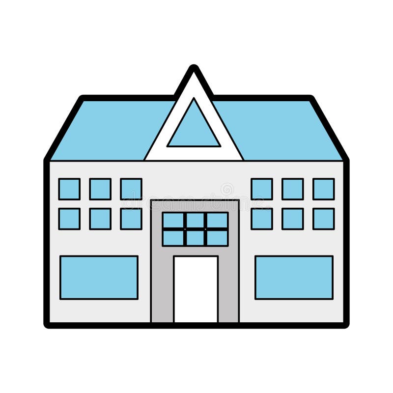 Blue Medical Center Cartoon Stock Vector - Illustration of clinic ...