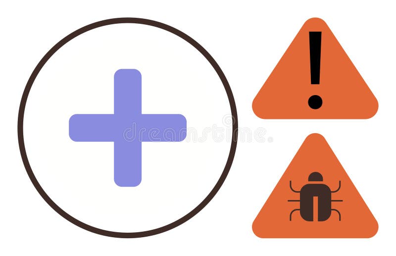 Orange Warning Triangles Stock Illustrations – 185 Orange Warning ...