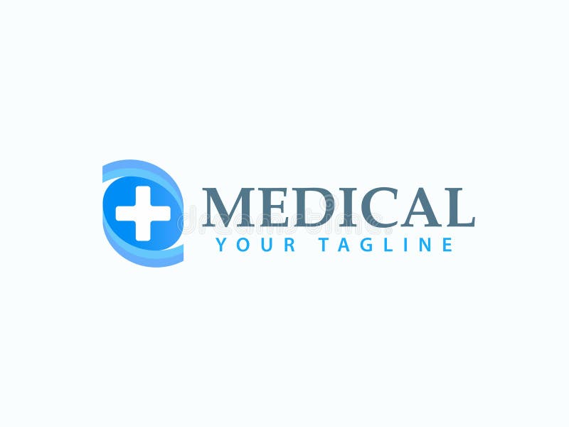 Blue Medical Logo Template Vector Stock Vector - Illustration of ...