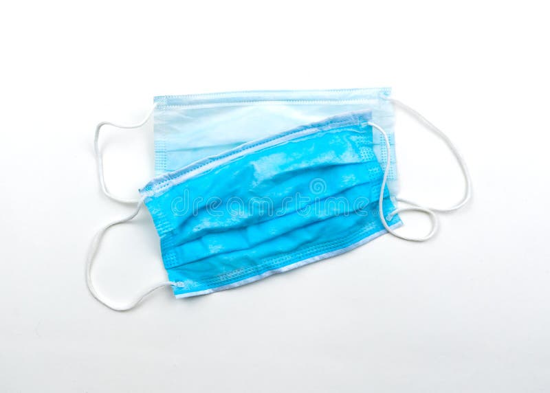 Blue Medical Masks Isolated Stock Image - Image of mask, disease: 171159491
