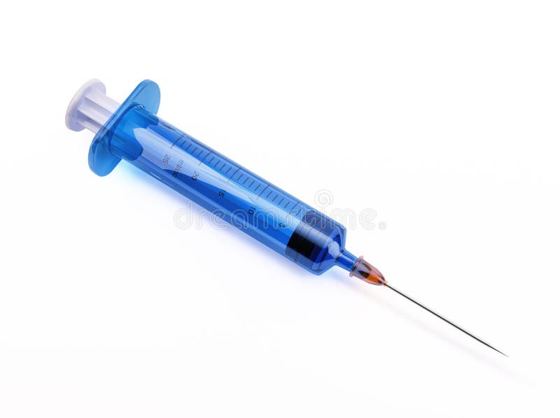 Blue medical siringe. stock image. Image of syringe, doctor - 38749631