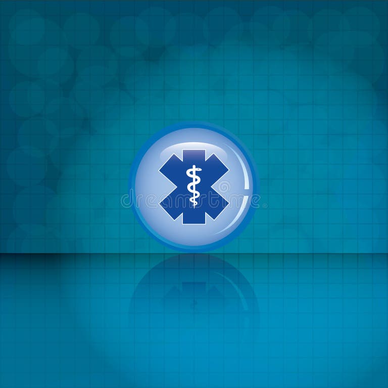 Blue medical symbol . stock vector. Illustration of glass - 27439358