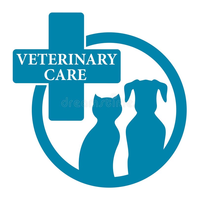 Blue Medical Veterinary Sign Stock Vector - Illustration of cross, call ...