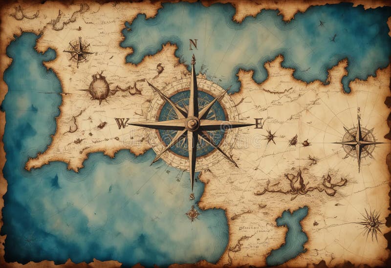 Medieval Old Nautical Map Background Stock Illustrations – 505 Medieval ...