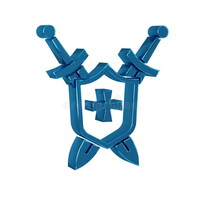 Crossed Swords Shield Blue Stock Illustrations – 135 Crossed Swords ...