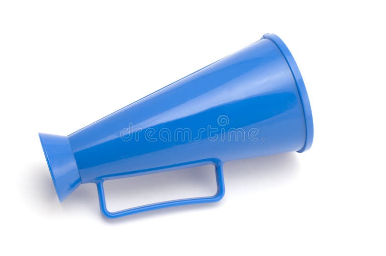 Blue megaphone stock image. Image of volume, blue, isolated - 4896811