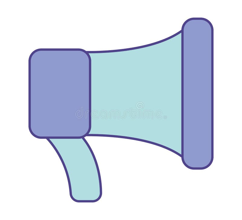 Blue megaphone design stock vector. Illustration of volume - 229011361
