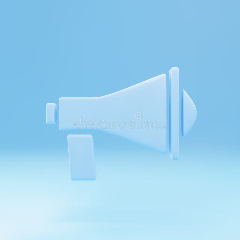 Blue Megaphone Icon Isolated on Blue Background. Speaker Sign. Vector ...