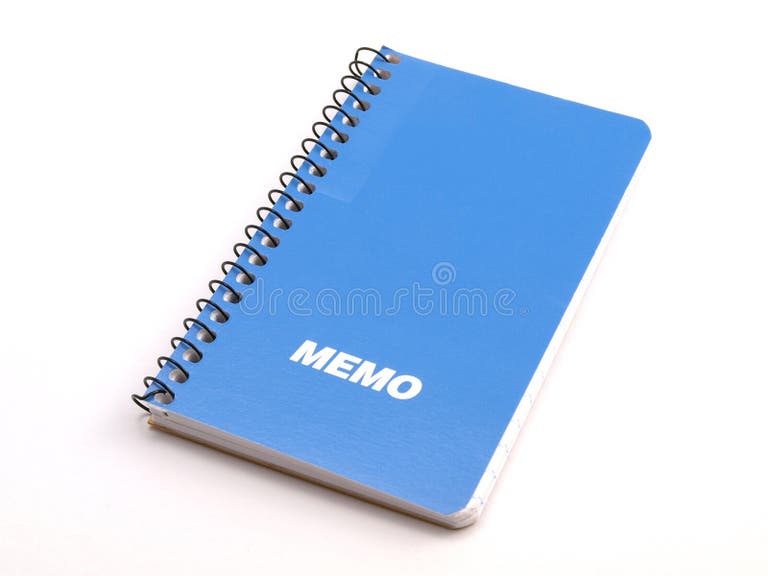 Blue Memo note book 1 stock image. Image of spiral, business - 4022259