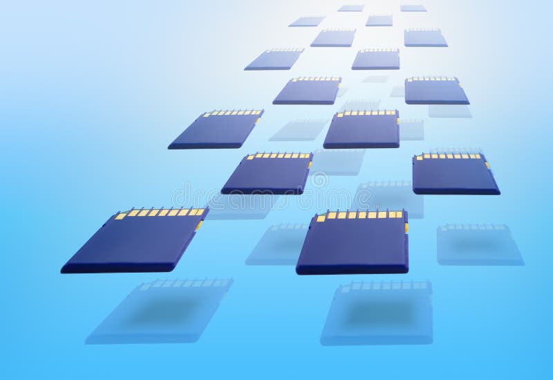 Blue Memory SD. Card Isolate Stock Photo - Image of camera, drive: 31048960