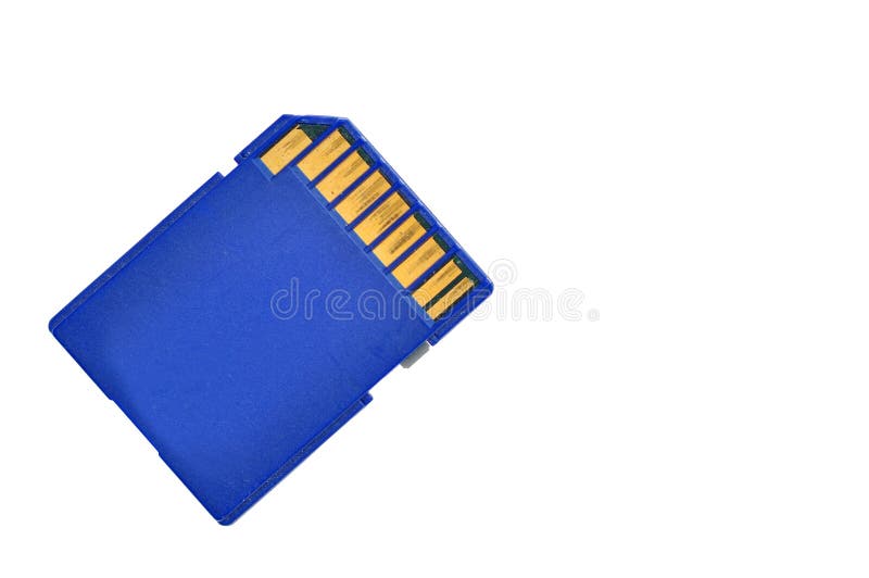 Blue memory SD card stock photo. Image of mobile, closeup - 43104772