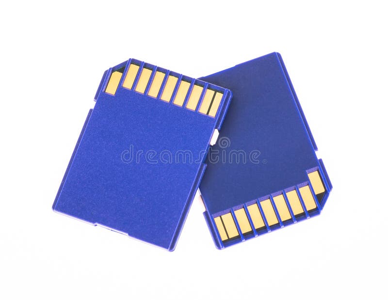 Blue Memory SD. Card Isolate Stock Photo - Image of camera, drive: 31048960