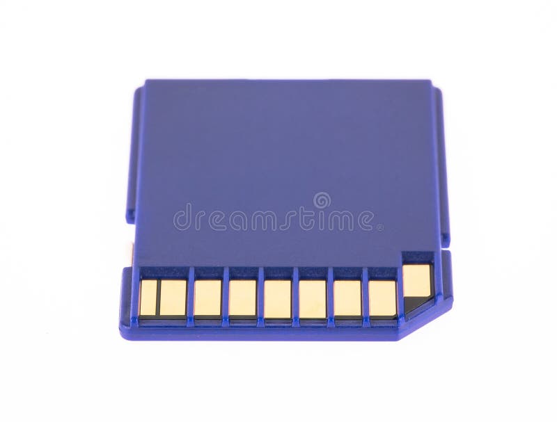 Blue memory SD card stock photo. Image of mobile, closeup - 43104772