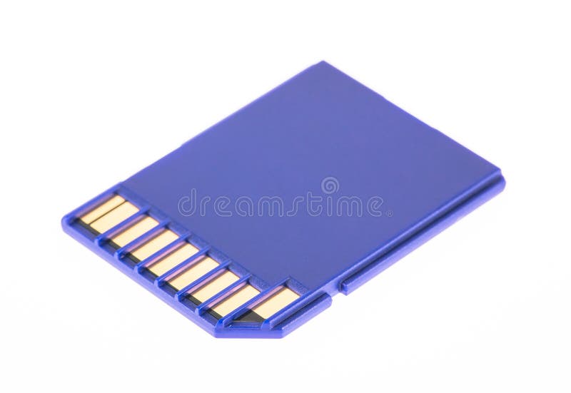 Blue memory SD card stock photo. Image of mobile, closeup - 43104772