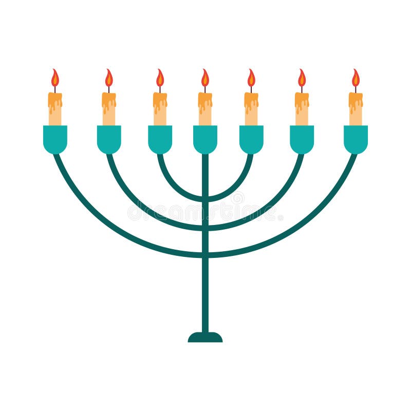 Blue menorah design stock vector. Illustration of holy - 293481037