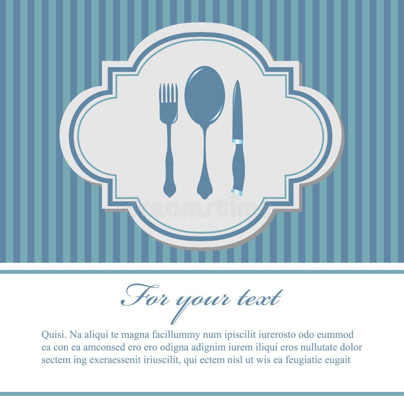 Blue menu stock vector. Illustration of chef, abstract - 20832273