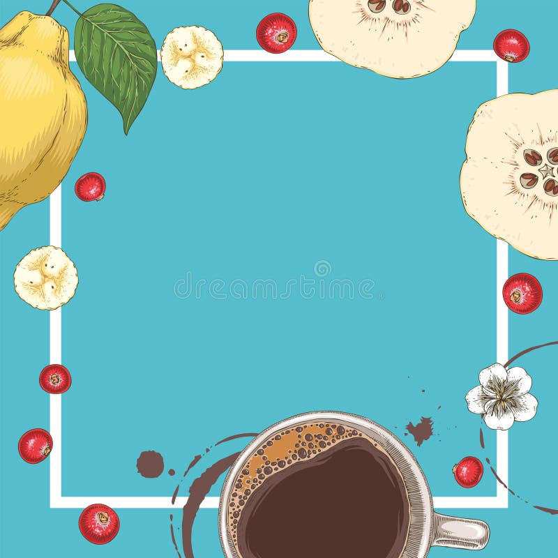 Blue Menu Template stock vector. Illustration of drink - 177315142